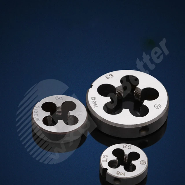 FINE THREAD DIES M4~M18 Alloy Steel Round Dies, Manual Right Threaded ...