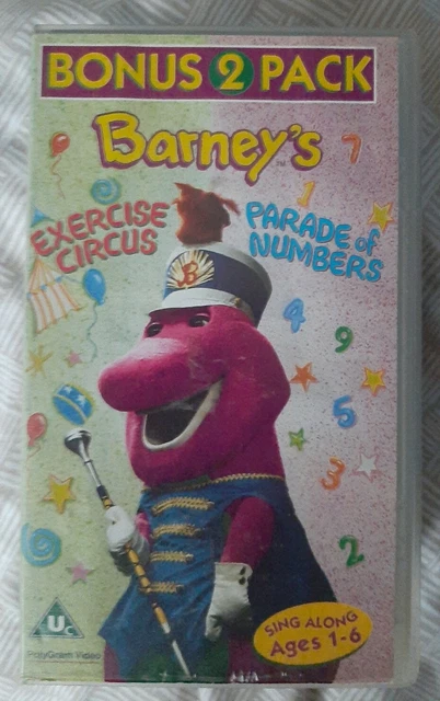 BARNEY'S, EXERCISE CIRCUS And Parade Of Numbers-Vhs Double Pack-Kids ...