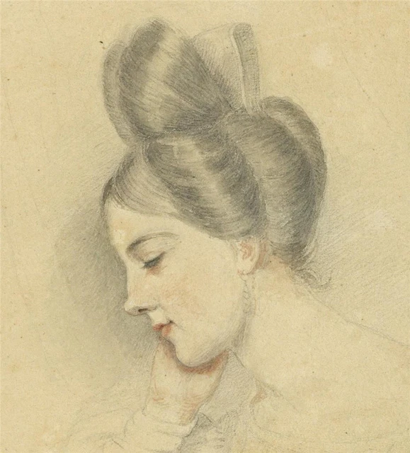 ISAAC WANE SLATER (1784-1836) Watercolour Painting Portrait Of A Lady ...