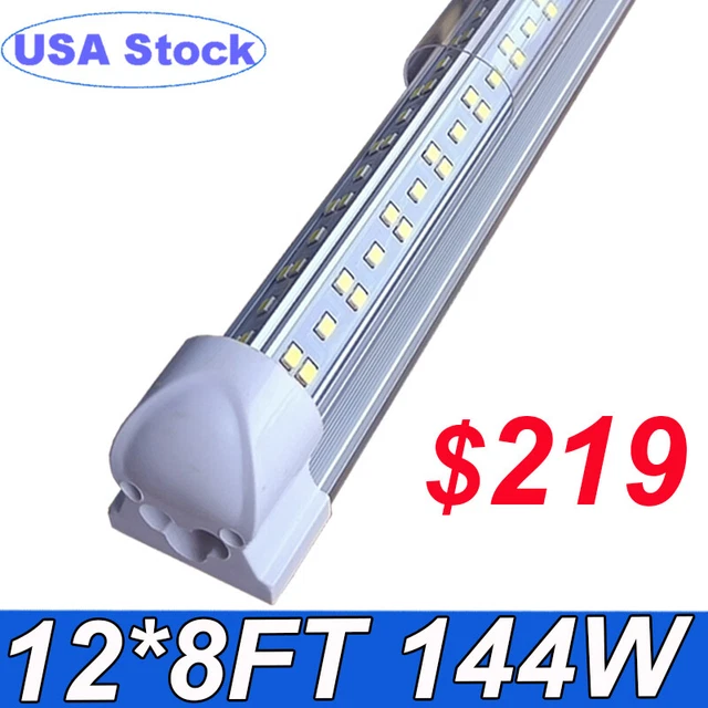 12 PACK 8FT LED Tube Light Bulb T8 144W High Output Ceiling Shop Light ...