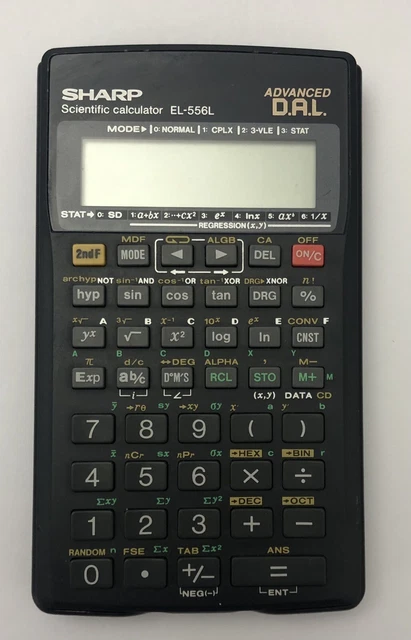 SHARP VINTAGE EL-556L Advanced D.A.L Scientific Calculator Used In VGC ...