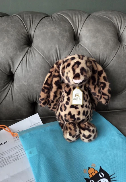 JELLYCAT COBBLEHOP LUXE Purks Exclusive Limited Edition Leopard Print ...