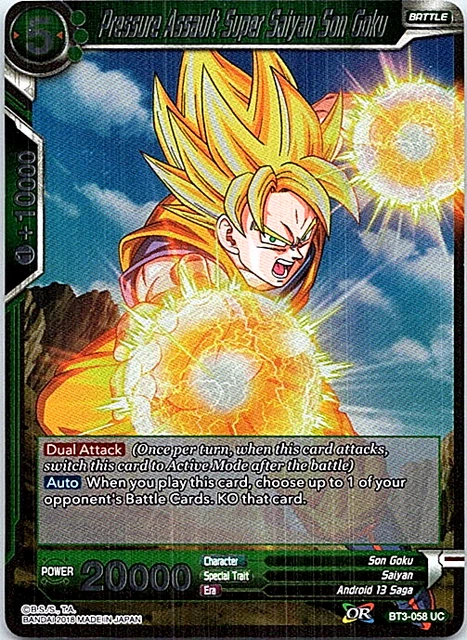 PRESSURE ASSAULT SUPER Saiyan Son Goku BT3-058 UC Foil Dragon Ball ...