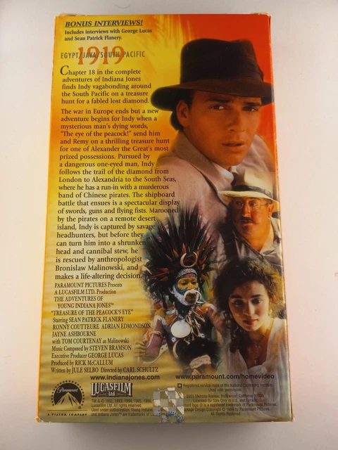 YOUNG INDIANA JONES - Treasure of the Peacock's Eye (VHS) 1999 TESTED £ ...