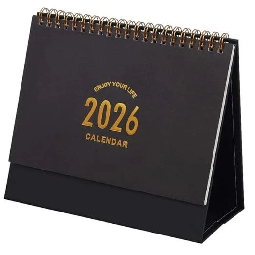 SMALL DESK CALENDAR 2025-2026, July 2025 - Dec 2026, Standing Flip Desk ...