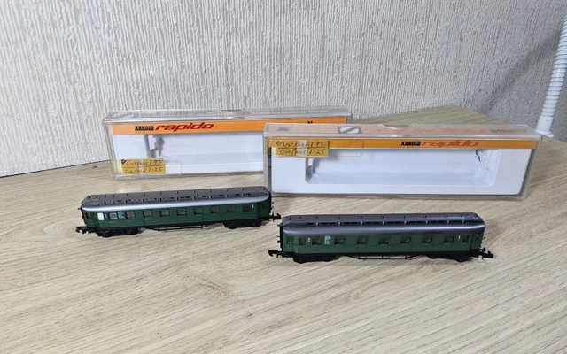 ARNOLD RAPIDO, DRG GREEN 1st & 2nd CLASS PASSENGER COACHES, BOXED, N ...