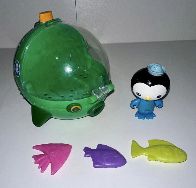 CBEEBIES THE OCTONAUTS GUP E Green Vehicle with PESO FIGURE & 3 FISH ...