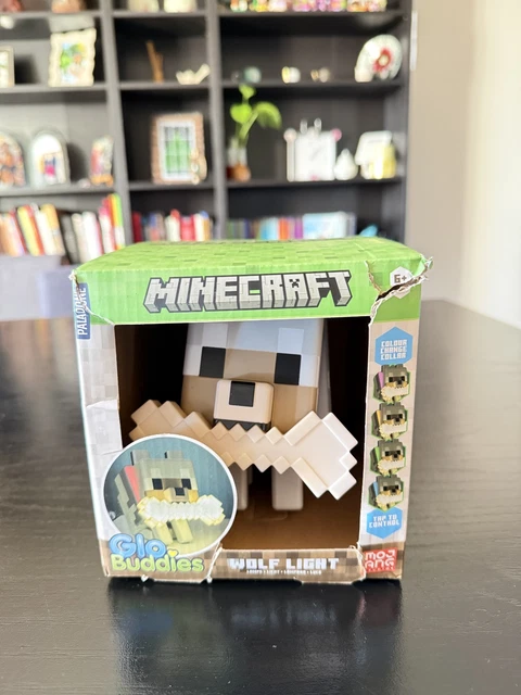 MINECRAFT WOLF LIGHT Lamp New Unused Damaged Box Colour Changing Glo ...