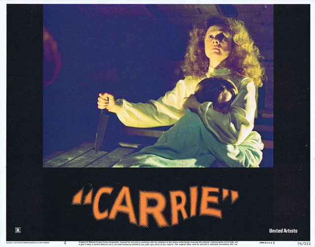 CARRIE ORIGINAL LOBBY Card 4 John Travolta Sissy Spacek Piper Laurie ...
