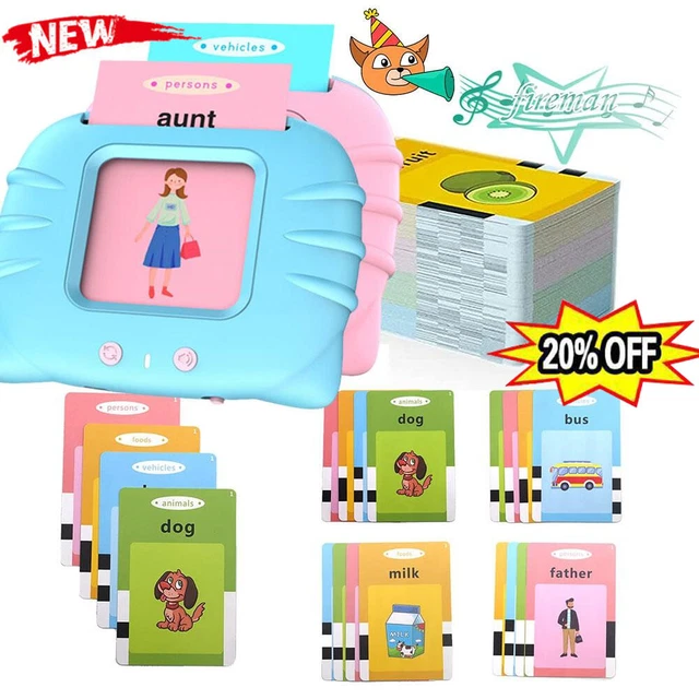 TALKING FLASH CARDS For Toddlers Preschool Word Learning Cards Toys For ...