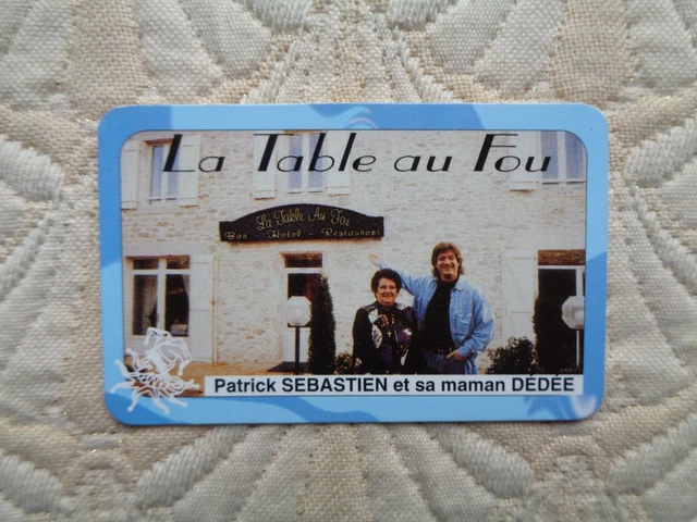 RARE CARTE DU RESTAURANT DE PATRICK SEBASTIEN AVEC SA MAMAN DÉDÉE à ...