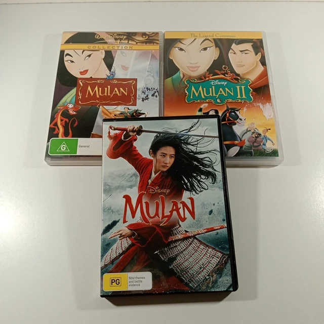 MULAN DVD BUNDLE Lot x3 Mulan + Mulan 2 + Live Action Mulan R4 PAL ...