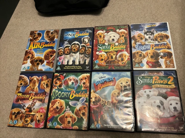 DISNEY'S 'BUDDIES' DVD BUNDLE X 7 Air Snow Santa Spooky Space Treasure+ ...