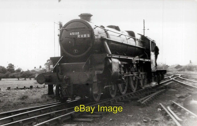 PHOTO RAILWAY EX LMS Black Five 45110 RVRS special c1960's £3.00 ...