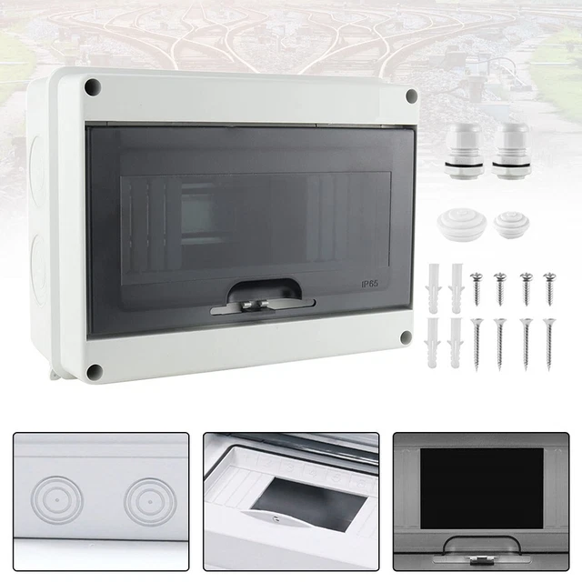 SECURE 8 WAY Surface Mounted Fuse Box IP65 Rated All Around Cable ...