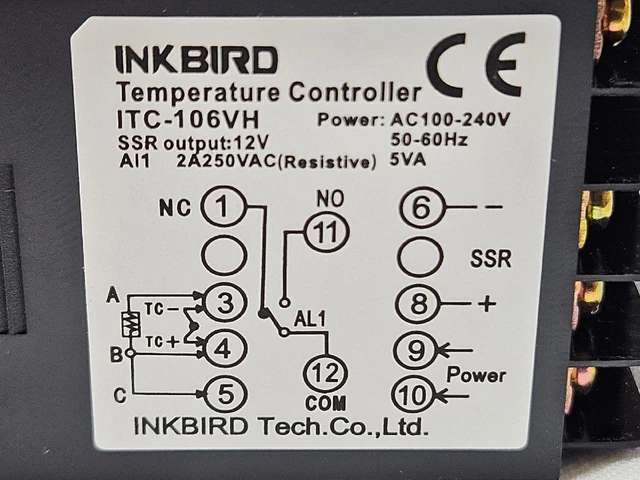 INKBIRD ITC-106VH PID Temperature Thermostat Controller 100 to 240V $40 ...
