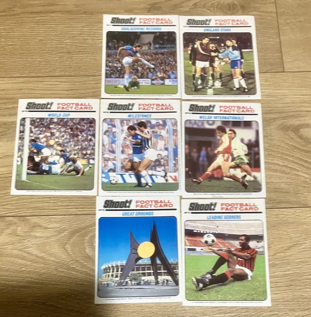SHOOT! FOOTBALL FACT Card base set single cards Shoot Magazine 1984 ...