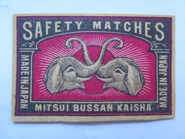 MITSUI BUSSAN KAISHA Japanese Matches Match Box Label Normal Size 1920 ...