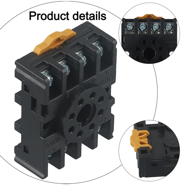 8PIN RELAY BASE Electrical Control Systems Galvanized Screws High ...