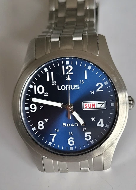 LORUS GENTS WATCH 50 Bar Day /Date VX43-X101 £21.50 - PicClick UK
