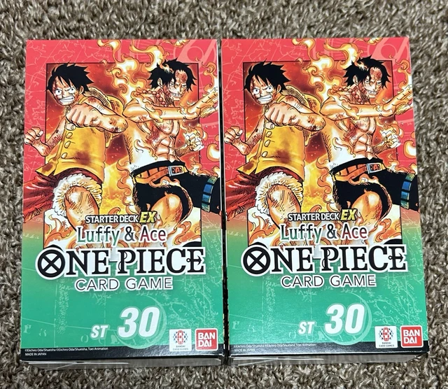 ONE PIECE TCG Starter Deck ST-30 Luffy and Ace English 2 Sealed Boxes ...