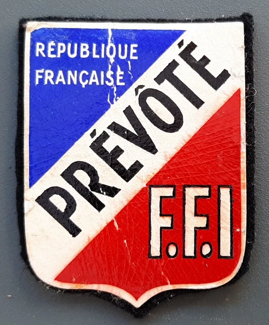 INSIGNE 1944 RÉSISTANCE Prévoté FFI Gendarmerie écusson ORIGINAL PATCH ...