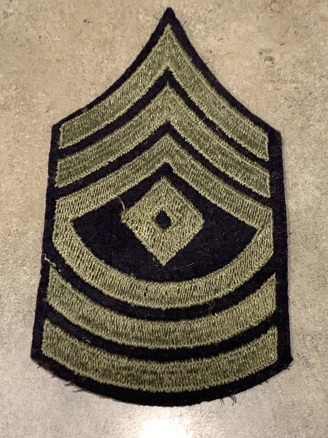 WW2 US ARMY RANK Insignia First Sergeant 1st Grade Sgt Chevron Wool £10 ...