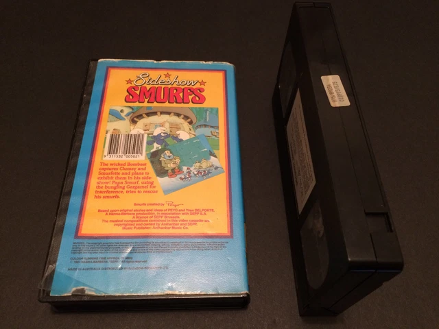 SIDESHOW SMURFS AUSTRALIAN Vhs Video The Smurfs Smurf 1981 $30.00 ...