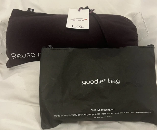 VIRGIN ATLANTIC UPPER Class Goodie Bag & Pyjamas Size L/XL Loungewear ...