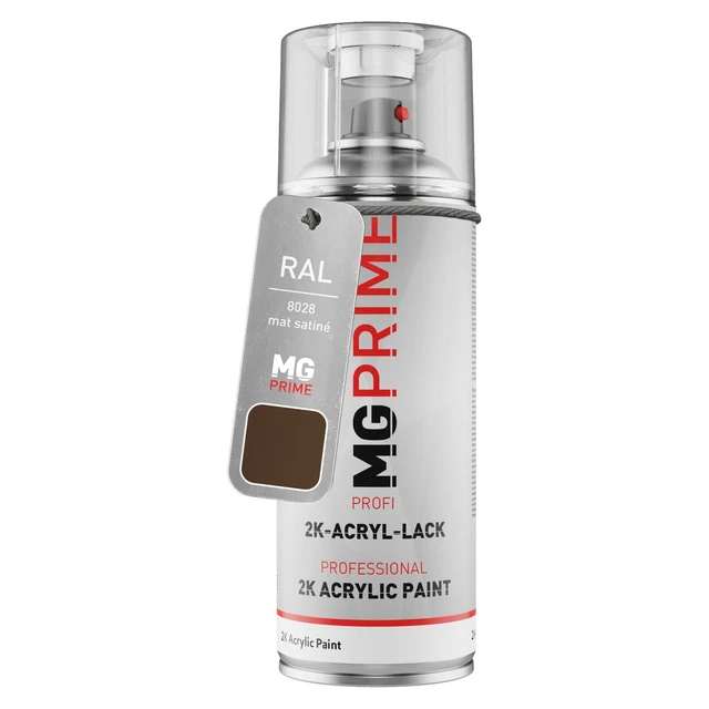 RAL 8028 BRUN terre Terra brown mat satiné acrylique bombe aérosol 2C ...