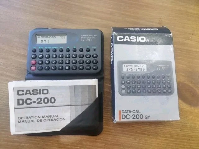 VINTAGE CASIO DATABANK DC-200 Calculator Made In Japan Boxed Fully ...