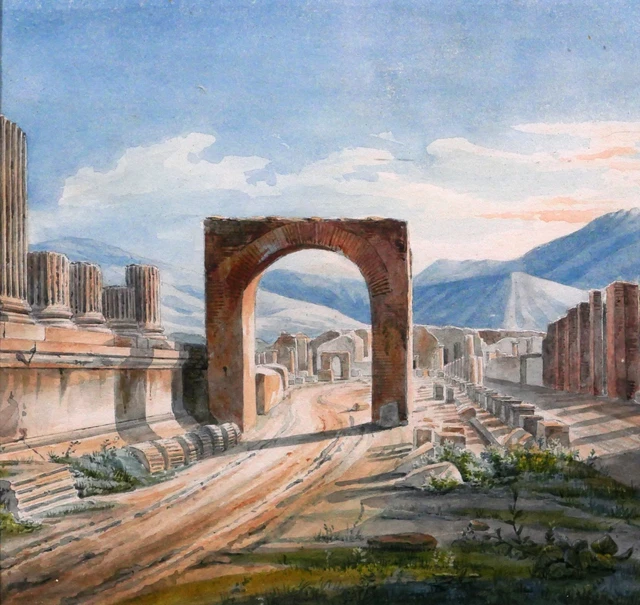 DESSIN ANCIEN PHILIPPE Cannissié Pompeji Antike Rom Italien Ruinen ...