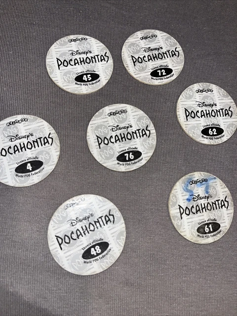 LOT DE 7 POG Pocahontas Disney's AVIMAGE POG'S POGS EUR 12,00 - PicClick FR