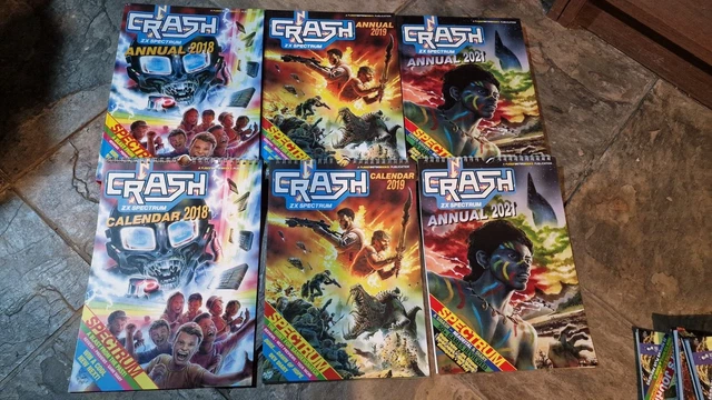 CRASH ZX SPECTRUM Magazine - Annuals 2018 | 2019 | 2021 plus calendars ...