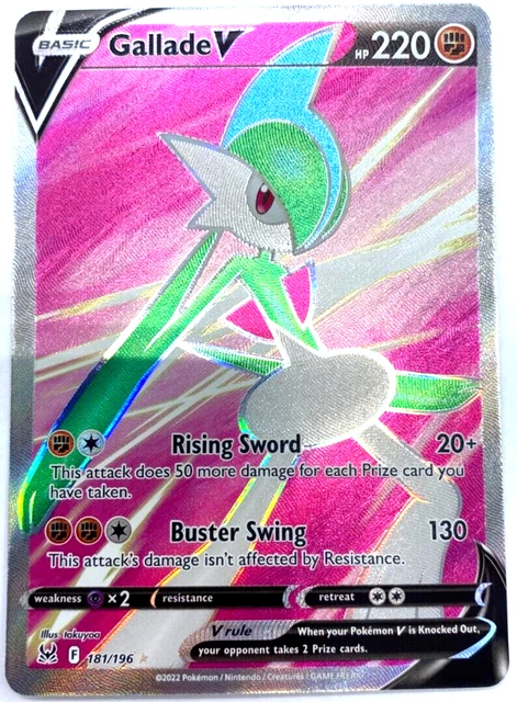 CARTA POKEMON GCC Gallade V 181/196 Lost Urspung Holo raro quasi nuovo ...