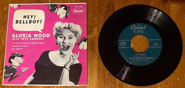GLORIA WOOD HEY Bellboy ! Pete Candoli 7" 45 tr/min EP 4 chansons ...