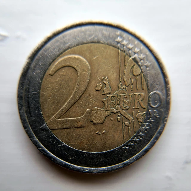 RARE ERROR 2 Euro Coin France 2001 Misprint Mint Minting with Several ...