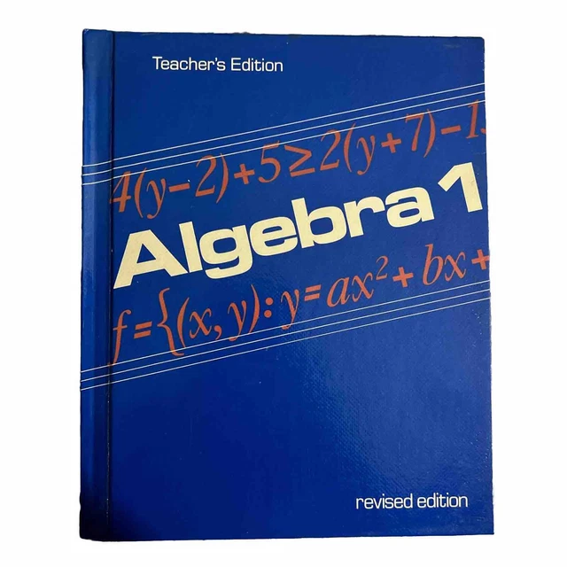 ALGEBRA 1 TEACHER'S edition Revised Dolciani Wilton Beckenbach $192.00 ...