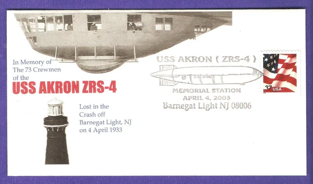 COUVERTURE NAVALE USS Akron Zrs-4 70E Anniversaire Du Crash EUR 3,65 ...