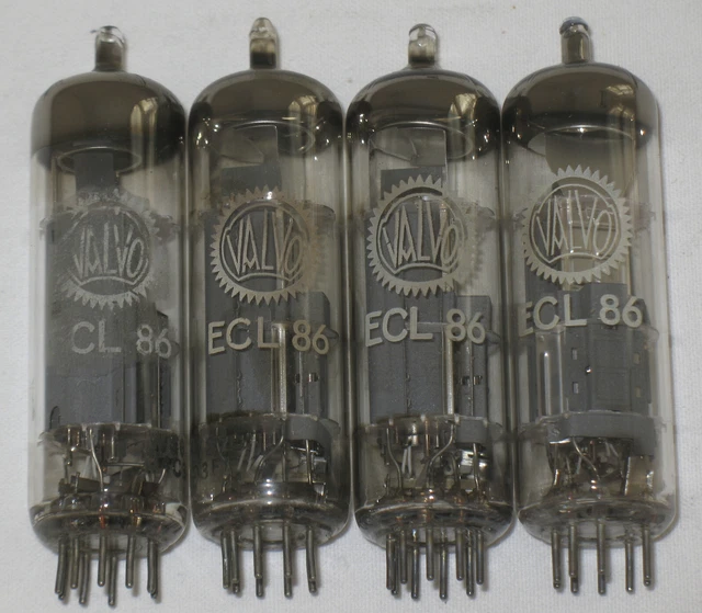 4X TUBE VALVO Mullard Philips ECL86 Audio Tubes for tube amp good ...