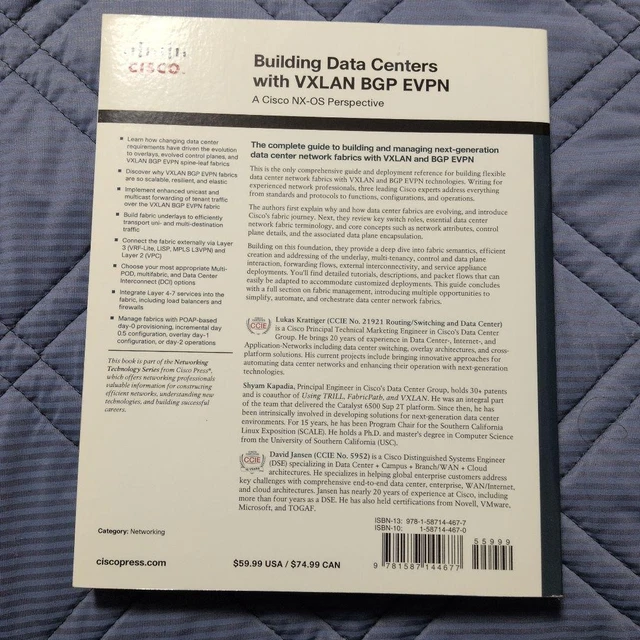 BUILDING DATA CENTERS with VXLAN BGP EVPN Cisco NX-OS Book Good ...