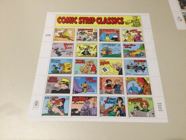 1995 COMIC STRIP Classics US Postage Stamp Set $12.50 - PicClick CA