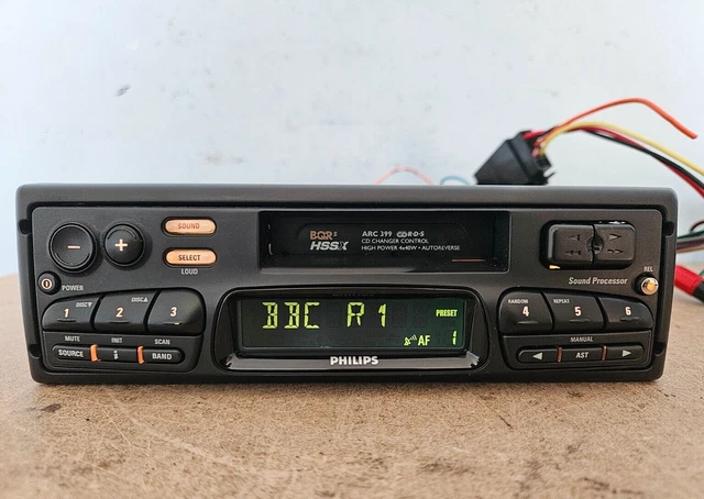 PHILIPS ARC399 RETRO Car Radio Stereo Cassette Tape Player Head Unit £ ...