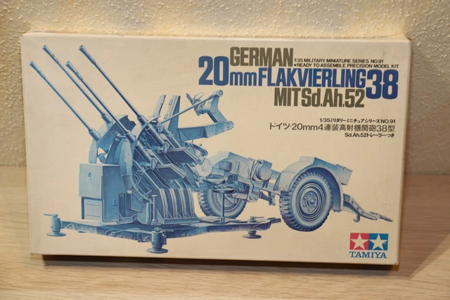 TAMIYA 1:35 GERMAN 20mm Flakvierling 38 mit Sd Ah 52 EUR 17,00 ...
