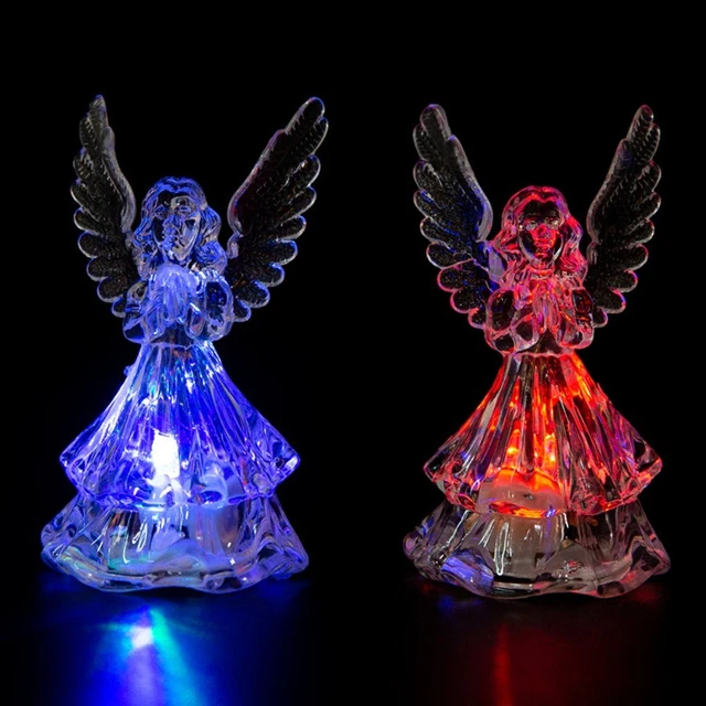 CRYSTAL WING LED Light Angel Colorful Angel LED Night Lamp Bedside £3. ...