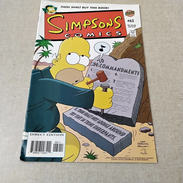 BONGO COMIC GROUP Simpsons Comics 62 2001 Comic Book £6.87 - PicClick UK