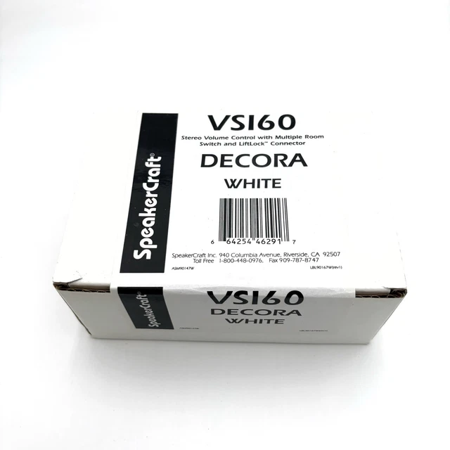 SPEAKERCRAFT VS160 IMPEDANCE Matching Decora Stereo Volume Control ...