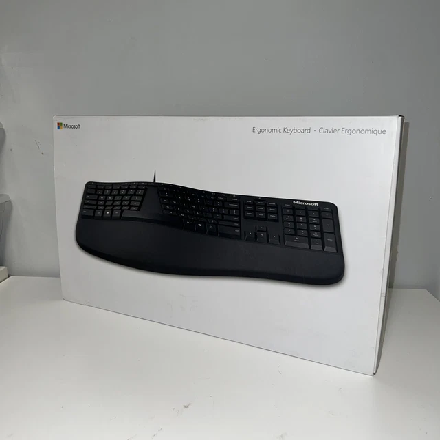 MICROSOFT LXM-00001 MODEL 1878 Ergonomic Wired USB Keyboard, New Open ...