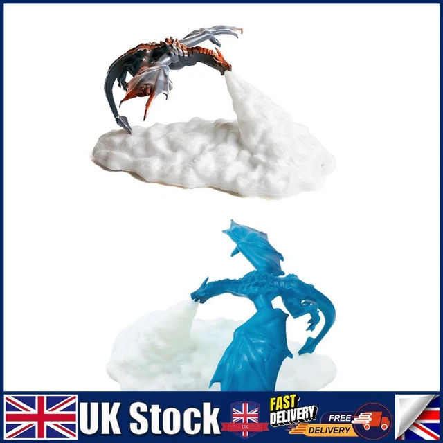 3D PRINTED LED Lamps USB Charge Fire/Ice Dragon Atmosphere Light for ...