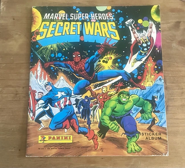 PANINI MARVEL SUPER Heroes Secret Wars Album 1986 Incomplete 23/200 £14 ...